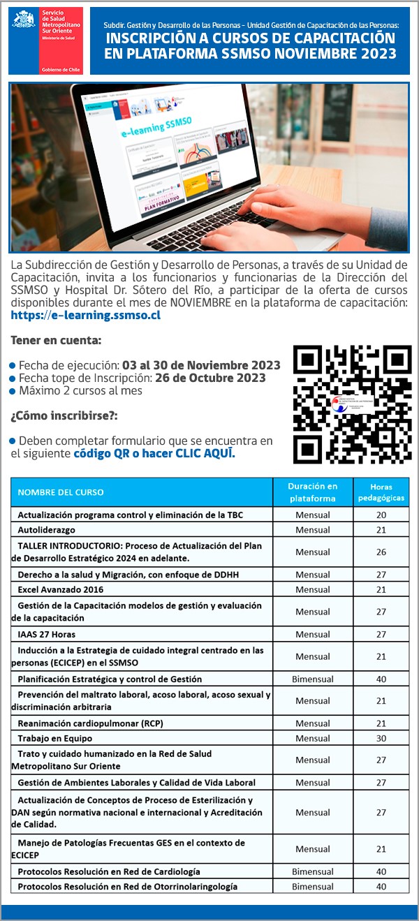 SSMSO: Inscripción a Cursos de Capacitación en Plataforma SSMSO ...